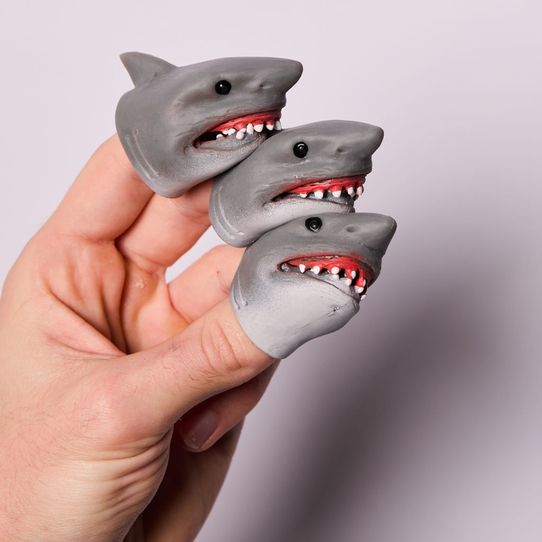 OFFICIAL MINI SHARK BABY PUPPET SET OF THREE – The Shark Puppet