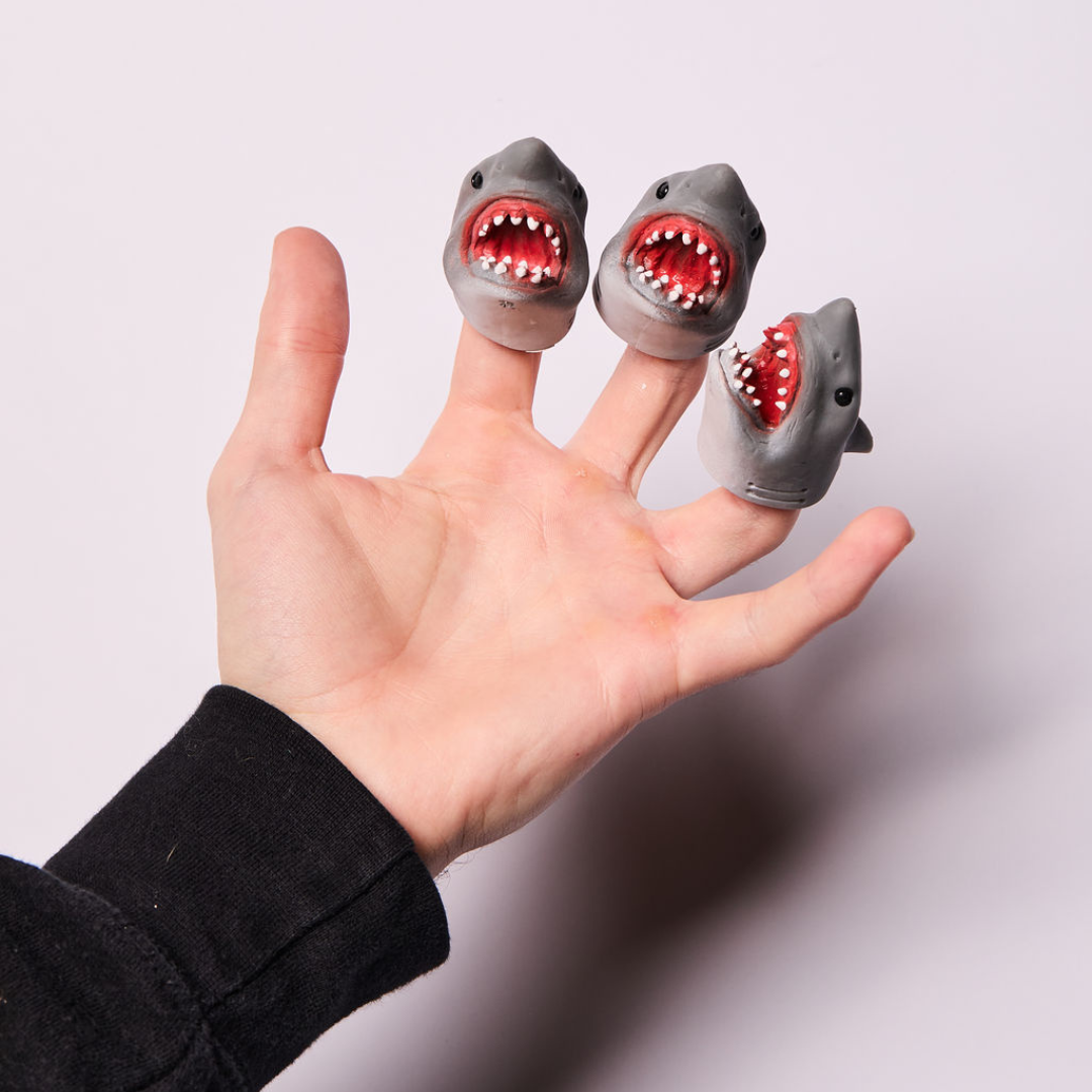 OFFICIAL MINI SHARK BABY PUPPET SET OF THREE – The Shark Puppet